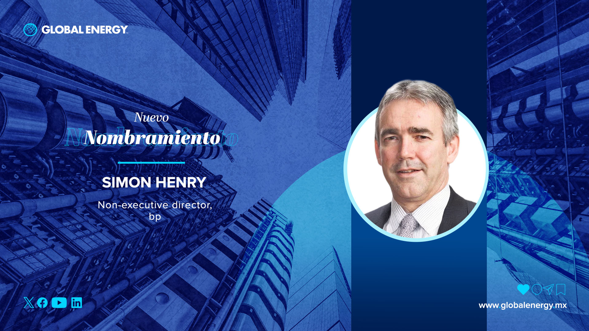 Asume Simon Henry como nuevo CFO de BP - Global Energy