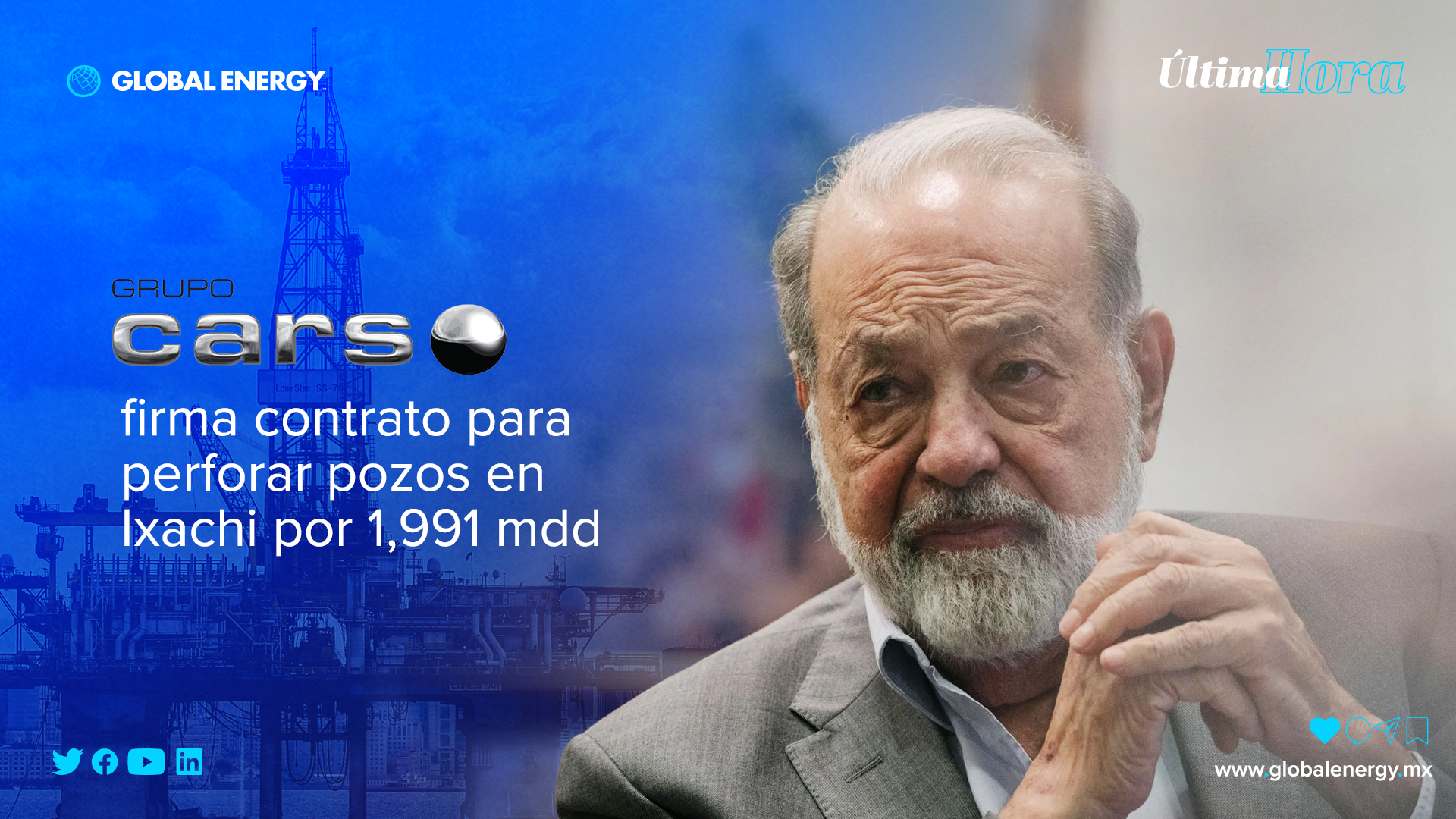 Grupo Carso firma contrato con Pemex para perforar pozos en Ixachi ...